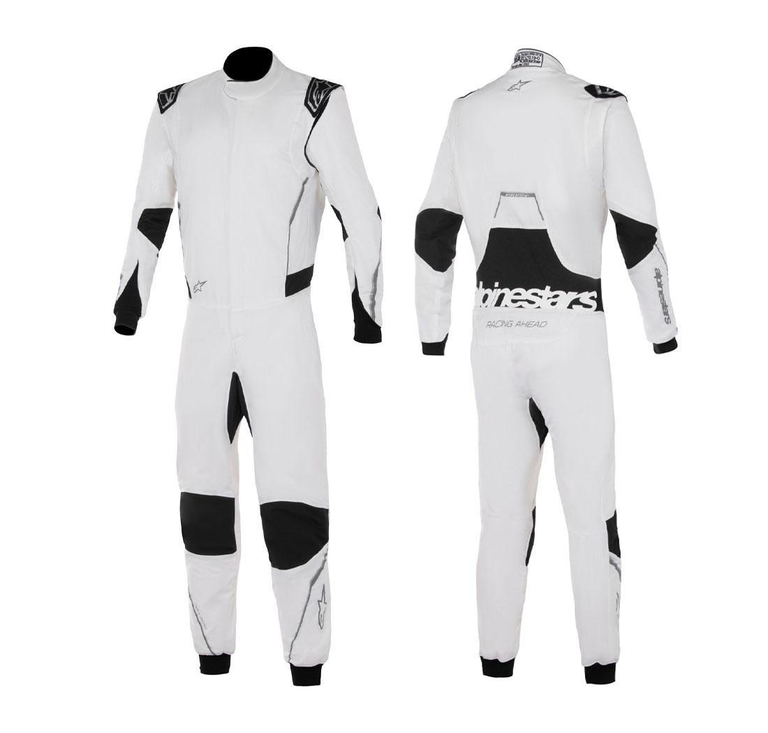 Alpinestars race suit HYPERTECH v3 white/black/silver - Size 50